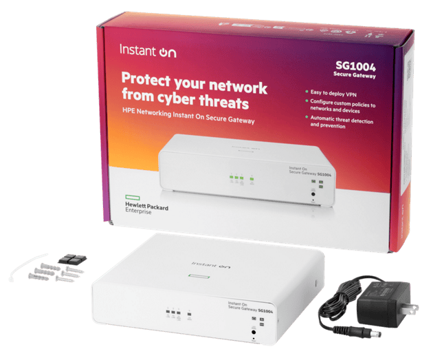 HPE Networking Instant On Secure Gateway SG1004 4-Port 1G Smart-managed Gateway, 4x 1GBase-T, US ...